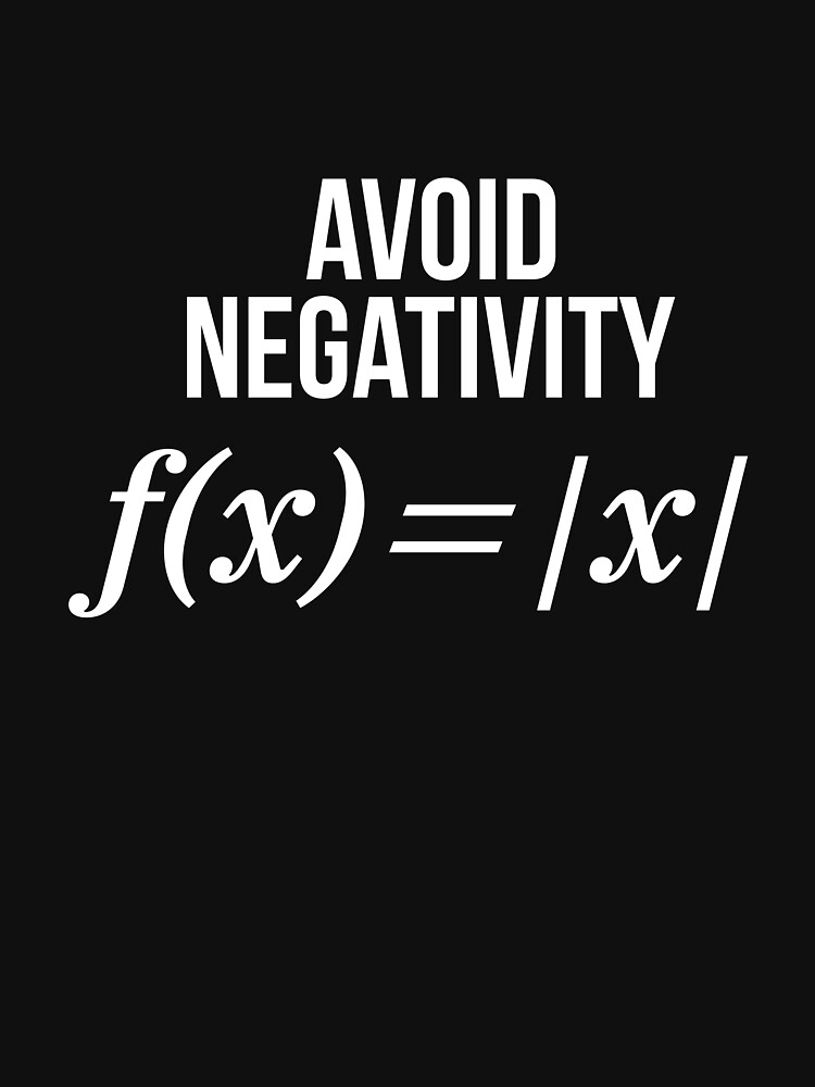 Avoid Negativity Math Equation Shirt Funny Math Teacher T