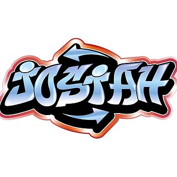 "Josiah name graffiti style" Sticker for Sale by 0ut0fSpace | Redbubble