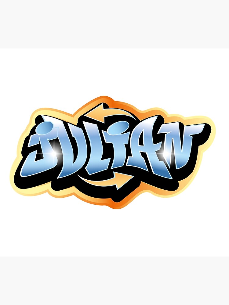 "Julian name graffiti style" Poster for Sale by 0ut0fSpace | Redbubble