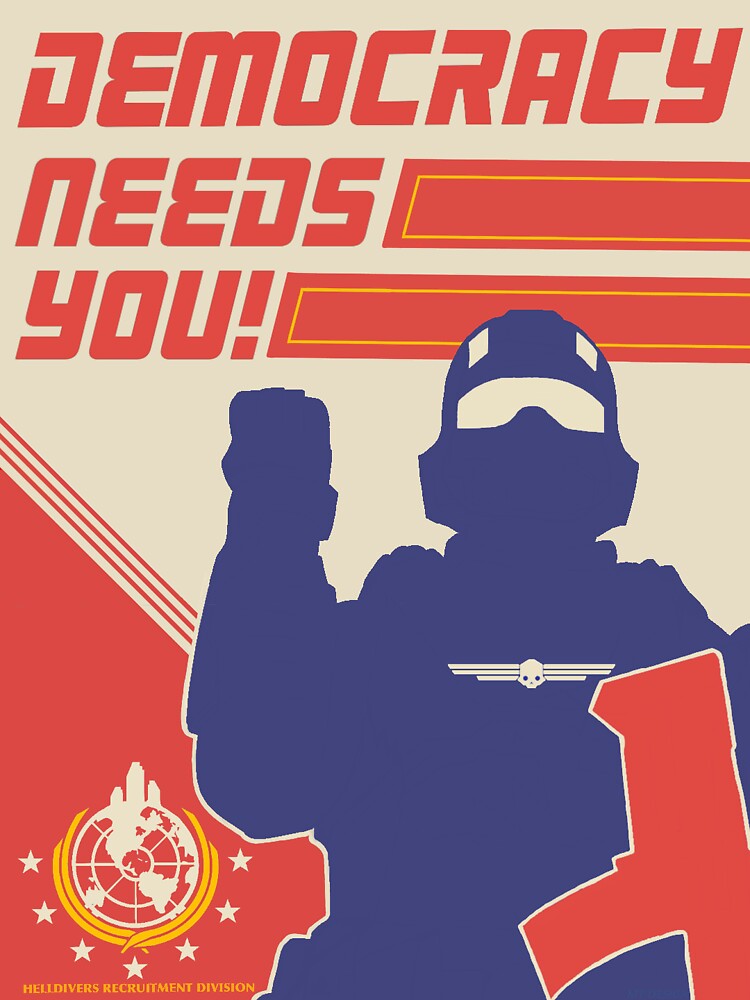 "Helldivers Recruitment Poster" Sticker for Sale by mtrofe02 | Redbubble