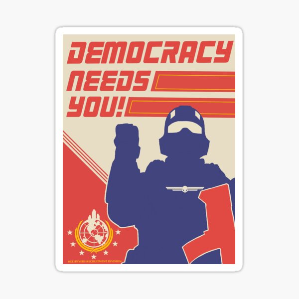 "Helldivers Recruitment Poster" Sticker for Sale by mtrofe02 | Redbubble