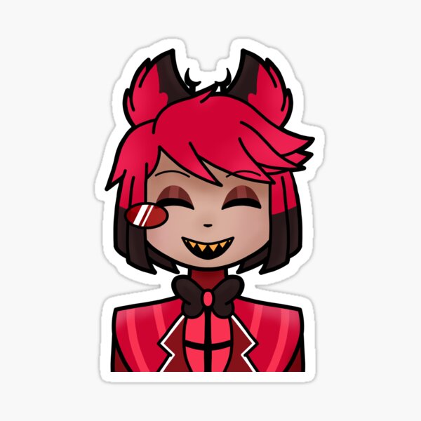 "Alastor Hazbin Hotel Chibi/Cute" Sticker for Sale by strxwbiee | Redbubble