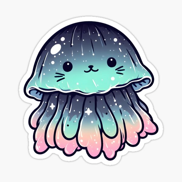 "Jelly cat" Sticker for Sale by Anna Halasek | Redbubble