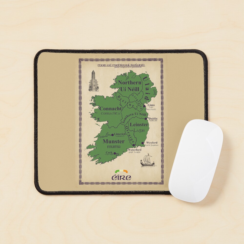 "Ireland Map of Medieval Eire Gaelic Kingdoms and Provinces" Poster for ...