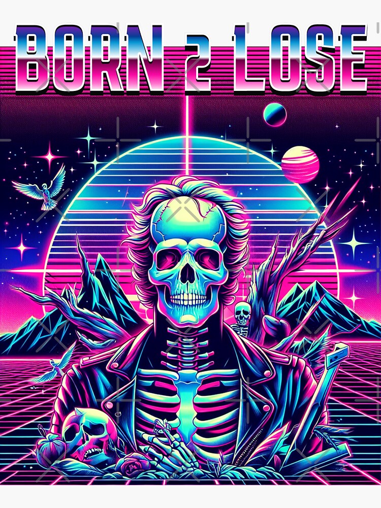 "Born 2 lose dystopian mad max" Sticker for Sale by Dying2win | Redbubble