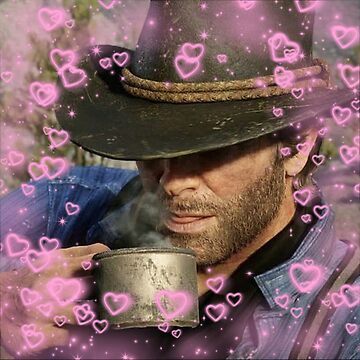 "Arthur Morgan Hearts" Sticker for Sale by BreadIsGay | Redbubble