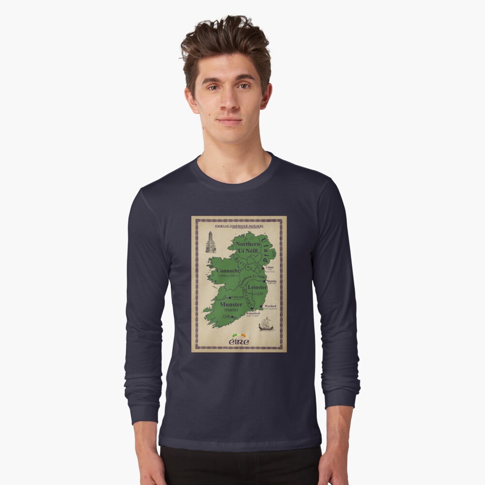 "Ireland Map of Medieval Eire Gaelic Kingdoms and Provinces" Sticker ...