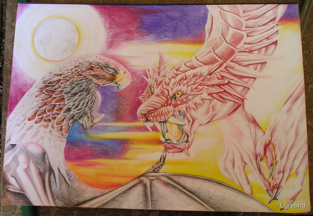 "Anzu and the Dragon" by Lyrebird | Redbubble