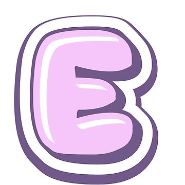 "Letter E purple " Sticker for Sale by Liketheaward | Redbubble