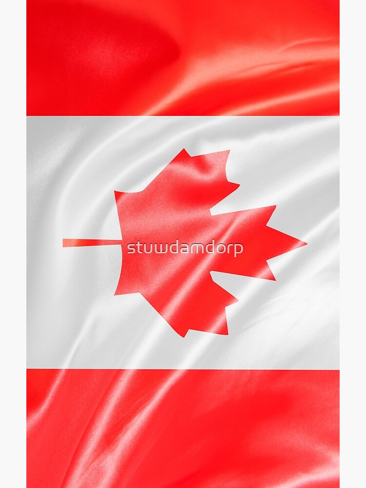 "Photo Canadian flag in Satin Vertical" Poster for Sale by stuwdamdorp ...