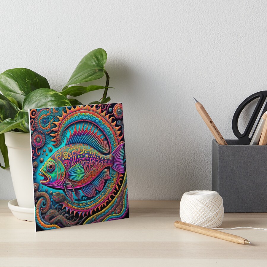 "Psychedelic Fish" Sticker for Sale by PSYStickersAUS | Redbubble
