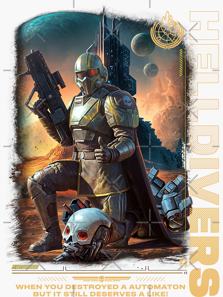 "Helldivers 2 - Poster FanArt" Sticker for Sale by Ronnius | Redbubble