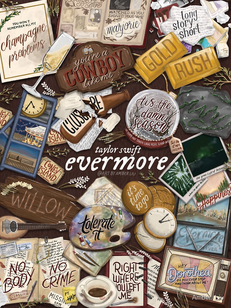 "Evermore taylor swift song collage song list album taylors version ...