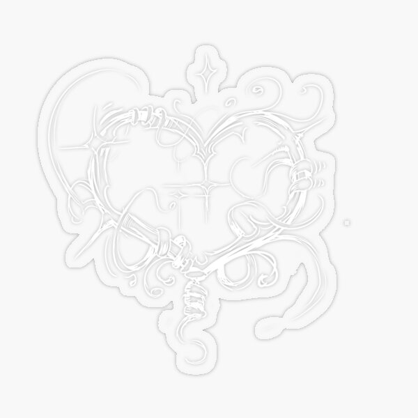"Cyber Sigilism heart white" Sticker for Sale by Bartek0 | Redbubble