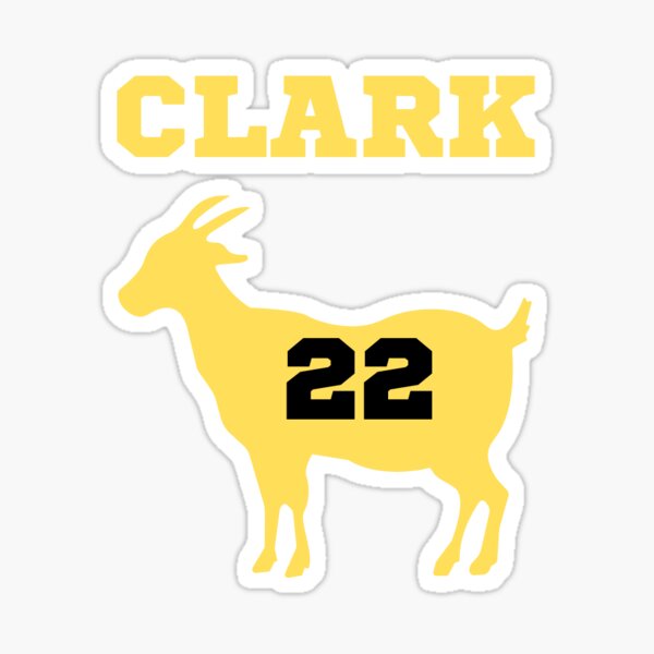 "Caitlin Clark 22 Goat" Sticker for Sale by RockScorch | Redbubble