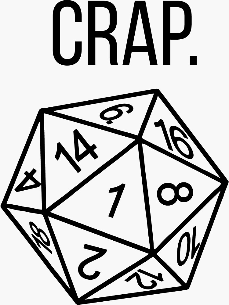 "DnD Critical Fail" Sticker for Sale by TimCheesebrow | Redbubble