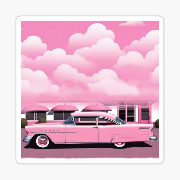 "Pink Cadillac" Sticker by Ecliz | Redbubble