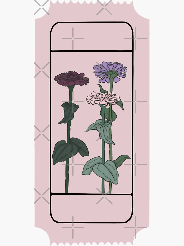 "flower ticket" Sticker for Sale by Spiraltv | Redbubble