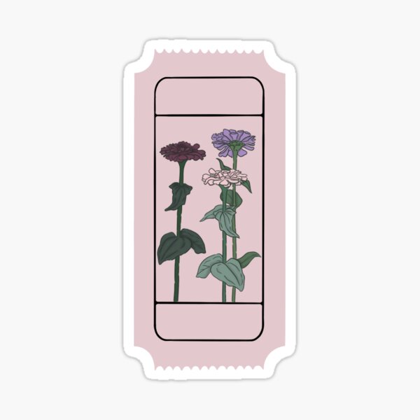 "flower ticket" Sticker for Sale by Spiraltv | Redbubble