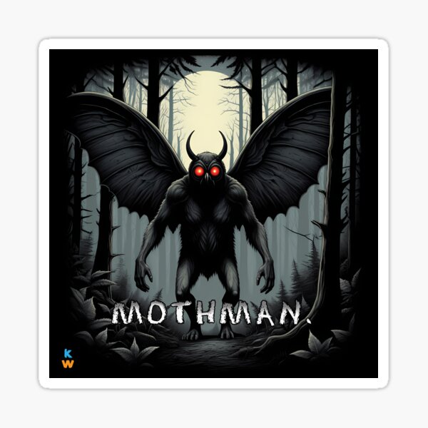 "Mothman." Sticker for Sale by kbamwillis | Redbubble