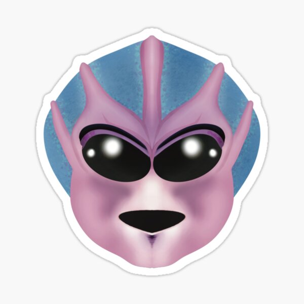 "Alien Baby Bridget Illustration" Sticker for Sale by VibeFae | Redbubble