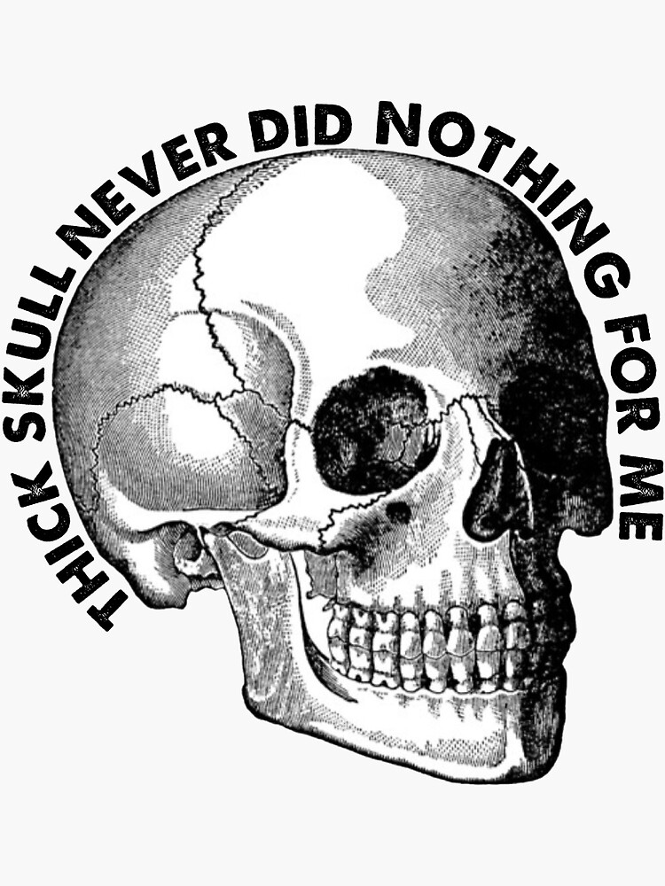 "thick skull paramore sticker!" Sticker for Sale by stareyed | Redbubble