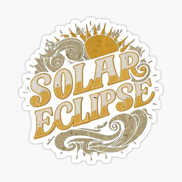 "Vibrant Solar Eclipse" Sticker for Sale by PlanetMarker | Redbubble