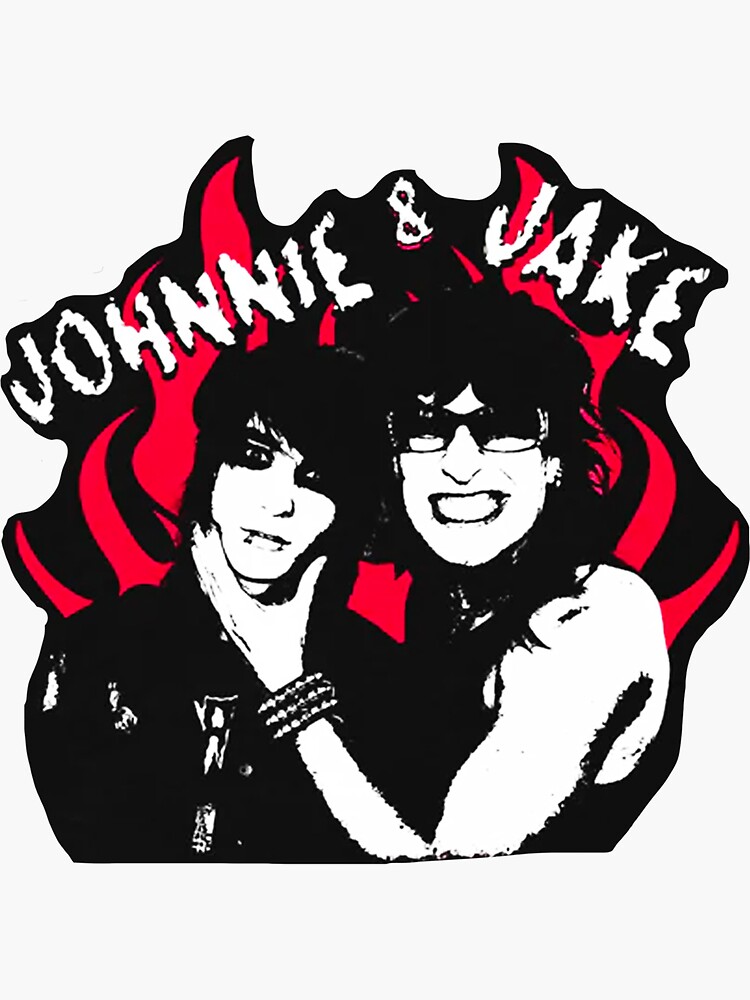"jake and Johnnie flames" Sticker for Sale by laurelhell | Redbubble