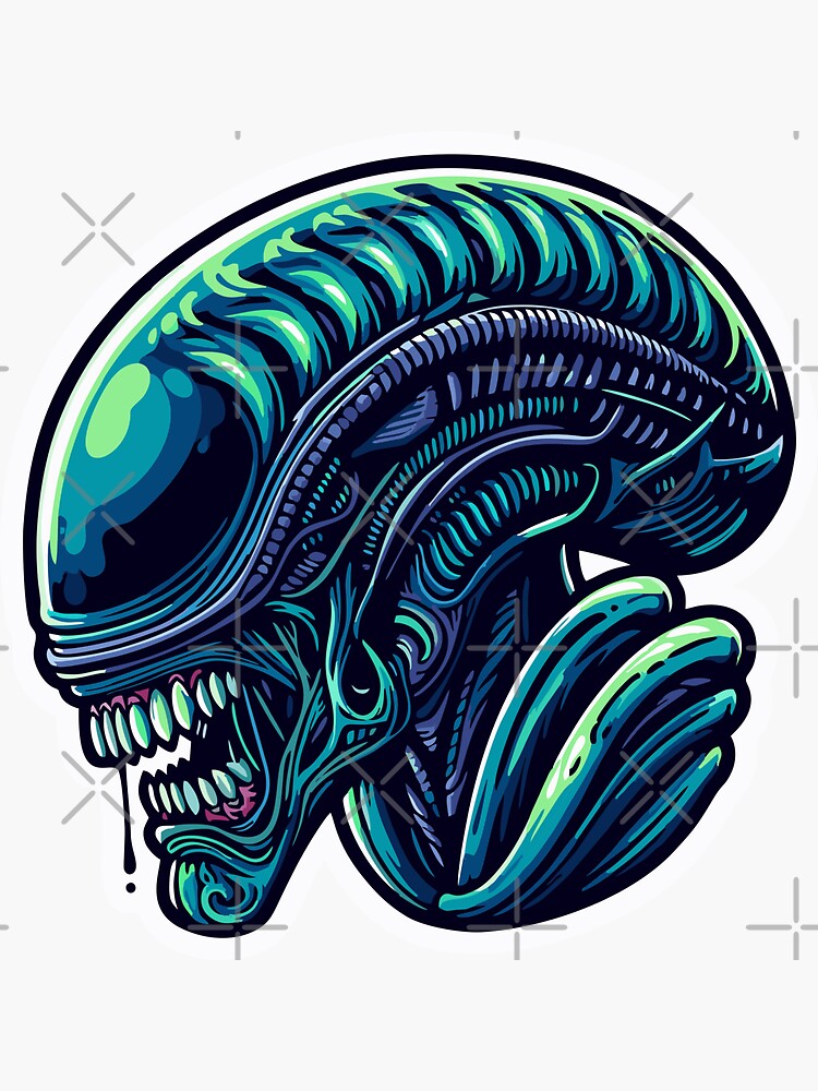 "Xenomorph Alien" Sticker for Sale by NerdiPop | Redbubble