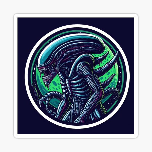 "Xenomorph Alien" Sticker for Sale by NerdiPop | Redbubble