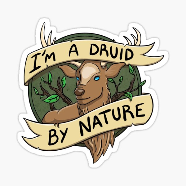 "Dungeons and Dragons Druid Badge" Sticker by DavidTheGoliath | Redbubble