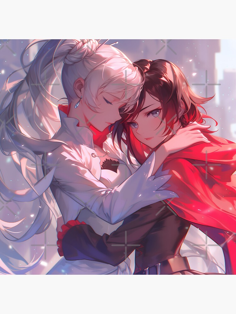 "White Rose (Weiss Schnee and Ruby Rose) - RWBY 3" Sticker by Infinite ...