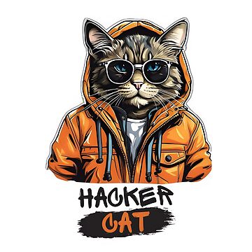 "Hacker Cat" Sticker for Sale by Mostafa Mahmoud | Redbubble