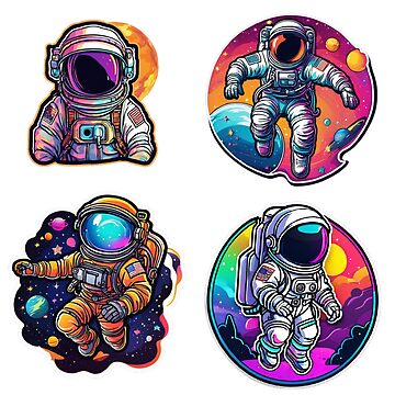 "Space Explorers: Astronaut Sticker Pack" Sticker by Dafne234 | Redbubble