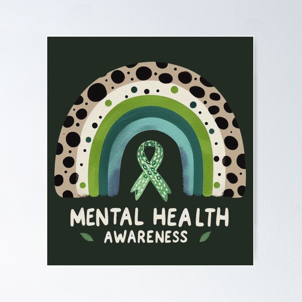 "Mental Health Awareness Rainbow" Poster for Sale by HowToCanadian ...