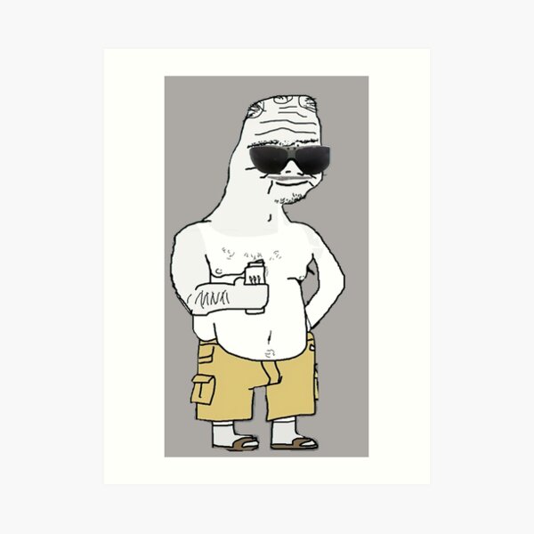 "Funny Wojak Boomer Meme Sticker" Art Print for Sale by Shidesama ...