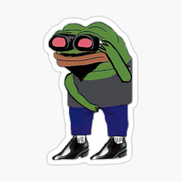 "Spying Pepe Meme Sticker" Sticker for Sale by Shidesama | Redbubble