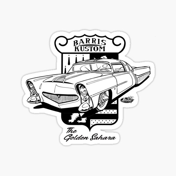 "The Golden Sahara" Sticker for Sale by Barris Kustom City | Redbubble