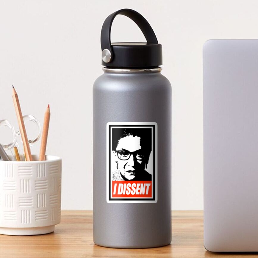 "RBG - I Dissent" Sticker for Sale by Thelittlelord | Redbubble