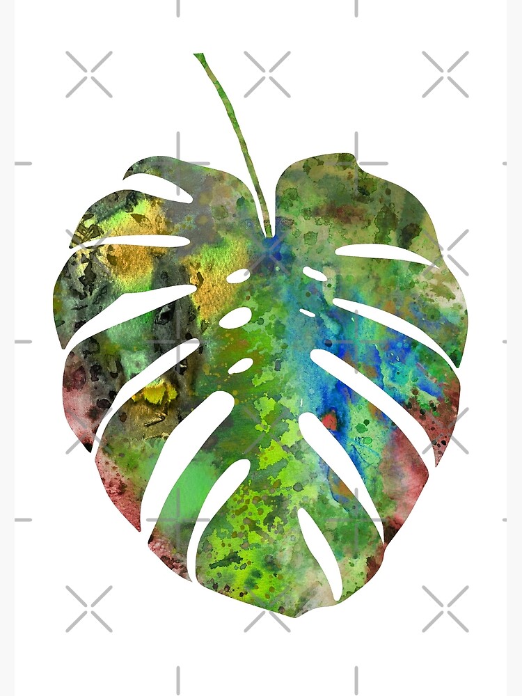 "Monstera print, Monstera leaf,, watercolor Monstera, Monstera ...