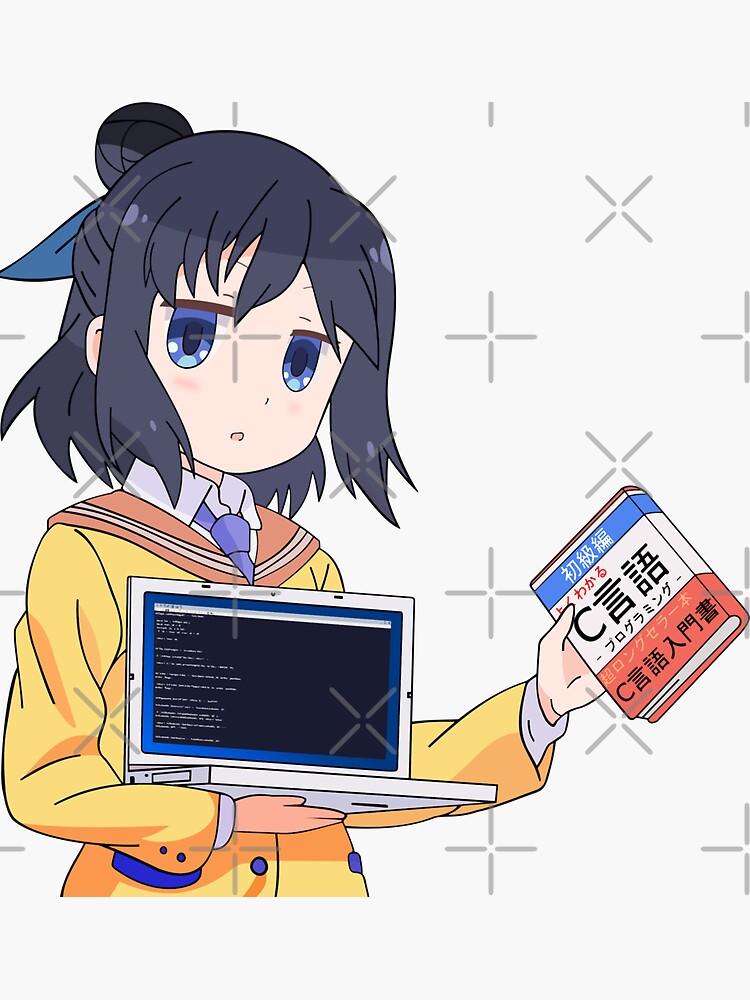 "Shiina Teaches C Programming ~ Anime Meme" Sticker for Sale by ...