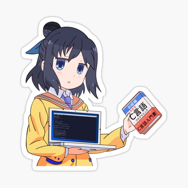"Shiina Teaches C Programming ~ Anime Meme" Sticker for Sale by ...