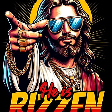 "He Is Rizzen" Sticker for Sale by BankaiChu | Redbubble