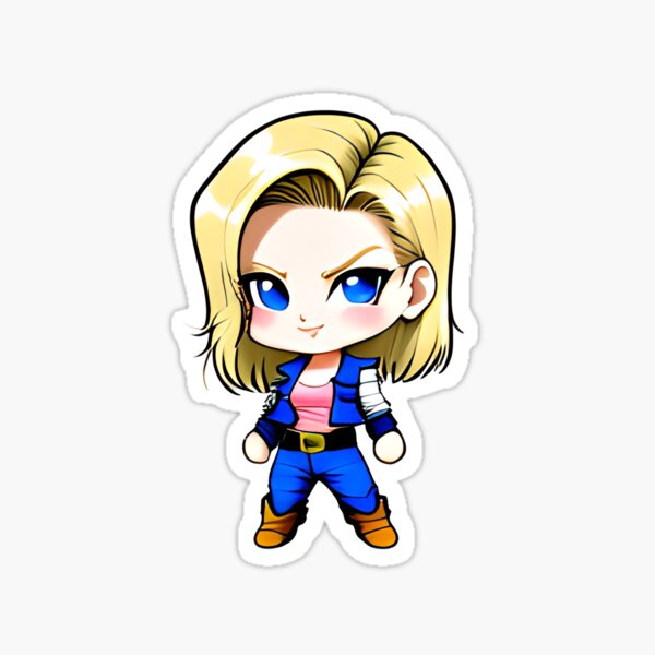 "Chibi Android 18" Sticker for Sale by Timothy Cruse | Redbubble