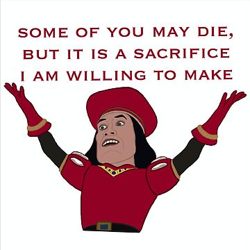 "Lord Farquaad Quote - Shrek" Sticker for Sale by LittleDietz | Redbubble