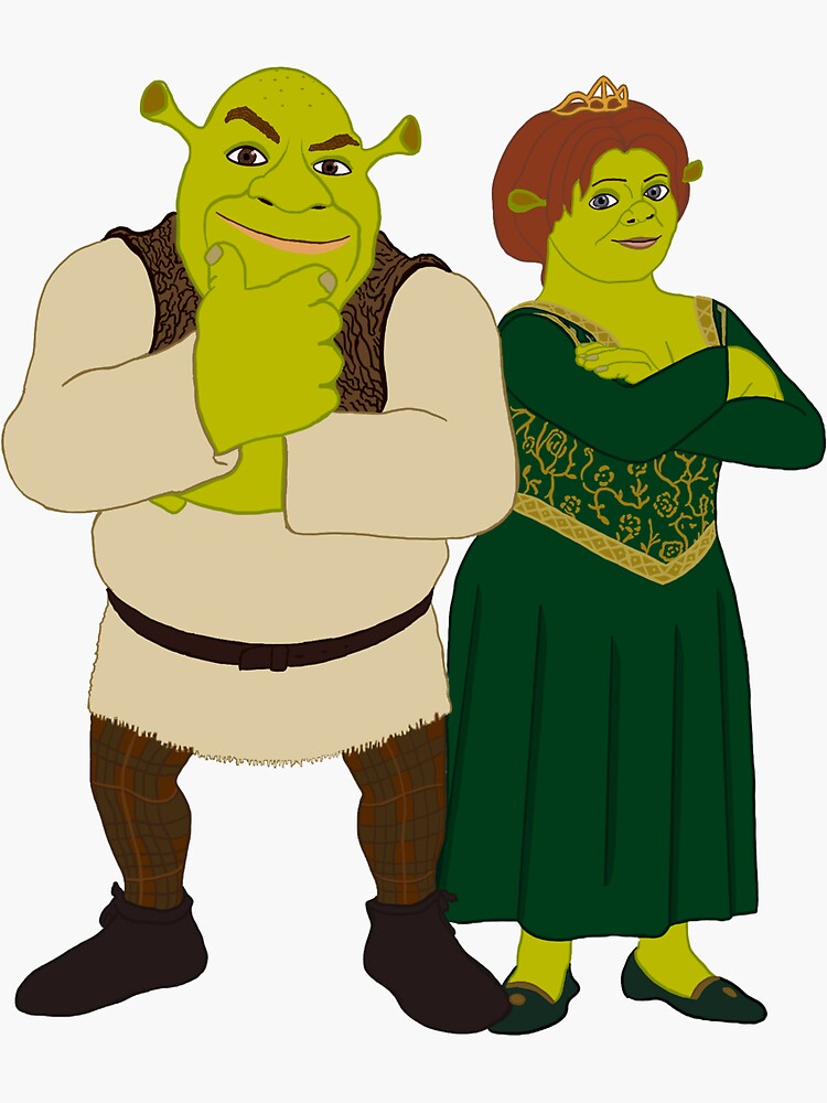 "Shrek and Fiona" Sticker for Sale by LittleDietz | Redbubble
