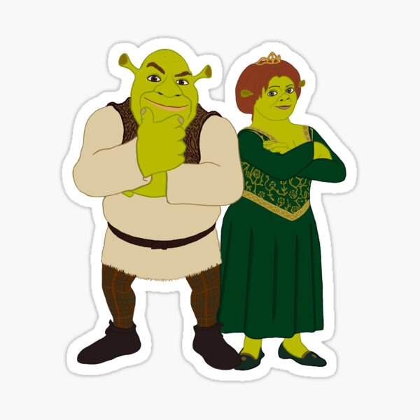 "Shrek and Fiona" Sticker for Sale by LittleDietz | Redbubble