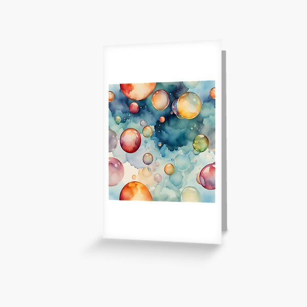 Grußkarte for Sale mit "Seifenblasen-Aquarell-Kunst" von Manitarka ...