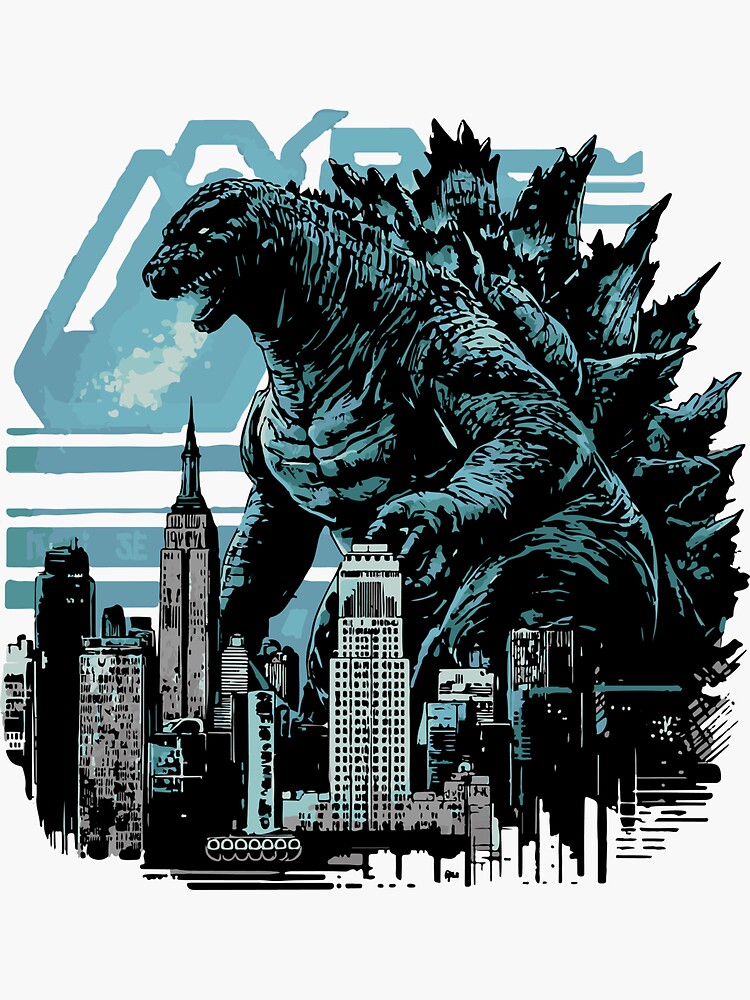 "Godzilla" Sticker for Sale by gittuska11 | Redbubble