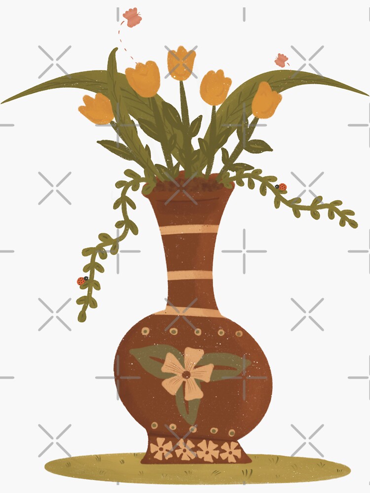 "Flower Vase" Sticker for Sale by Daxap | Redbubble